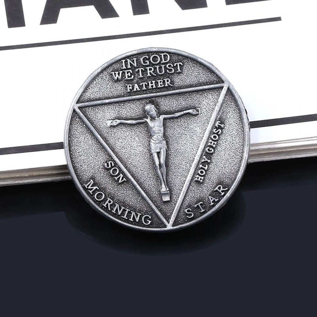 Lucifer Morningstar Gümüş Rengi Coin | Aksesuar | dukkandesign