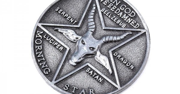 Lucifer Morningstar Gümüş Rengi Coin | Aksesuar | dukkandesign