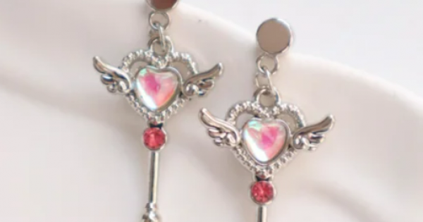Dükkan Design Sailor Moon Sihirli Asa Y2K Küpe
